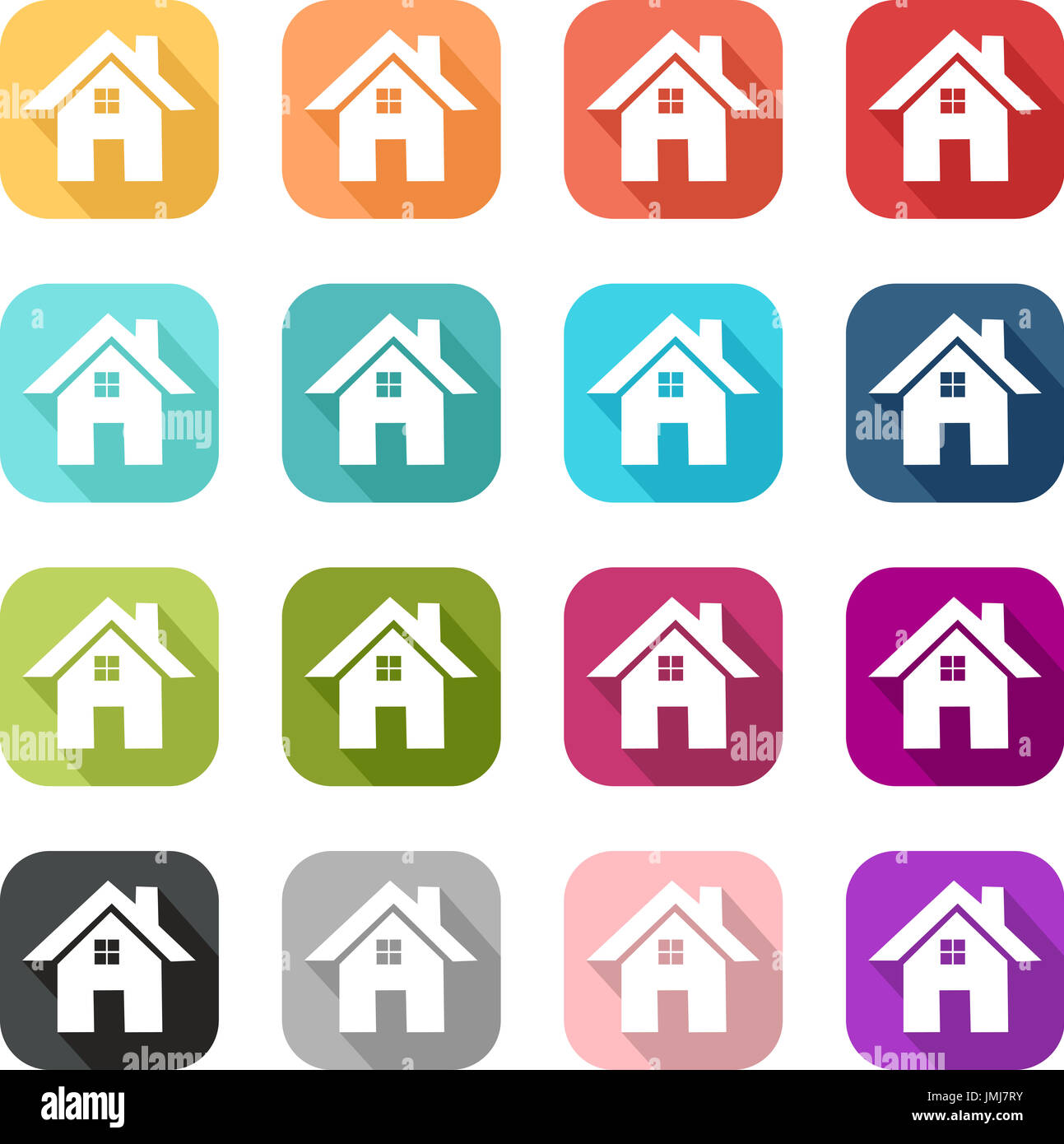 Colorful house icon Stock Photo - Alamy