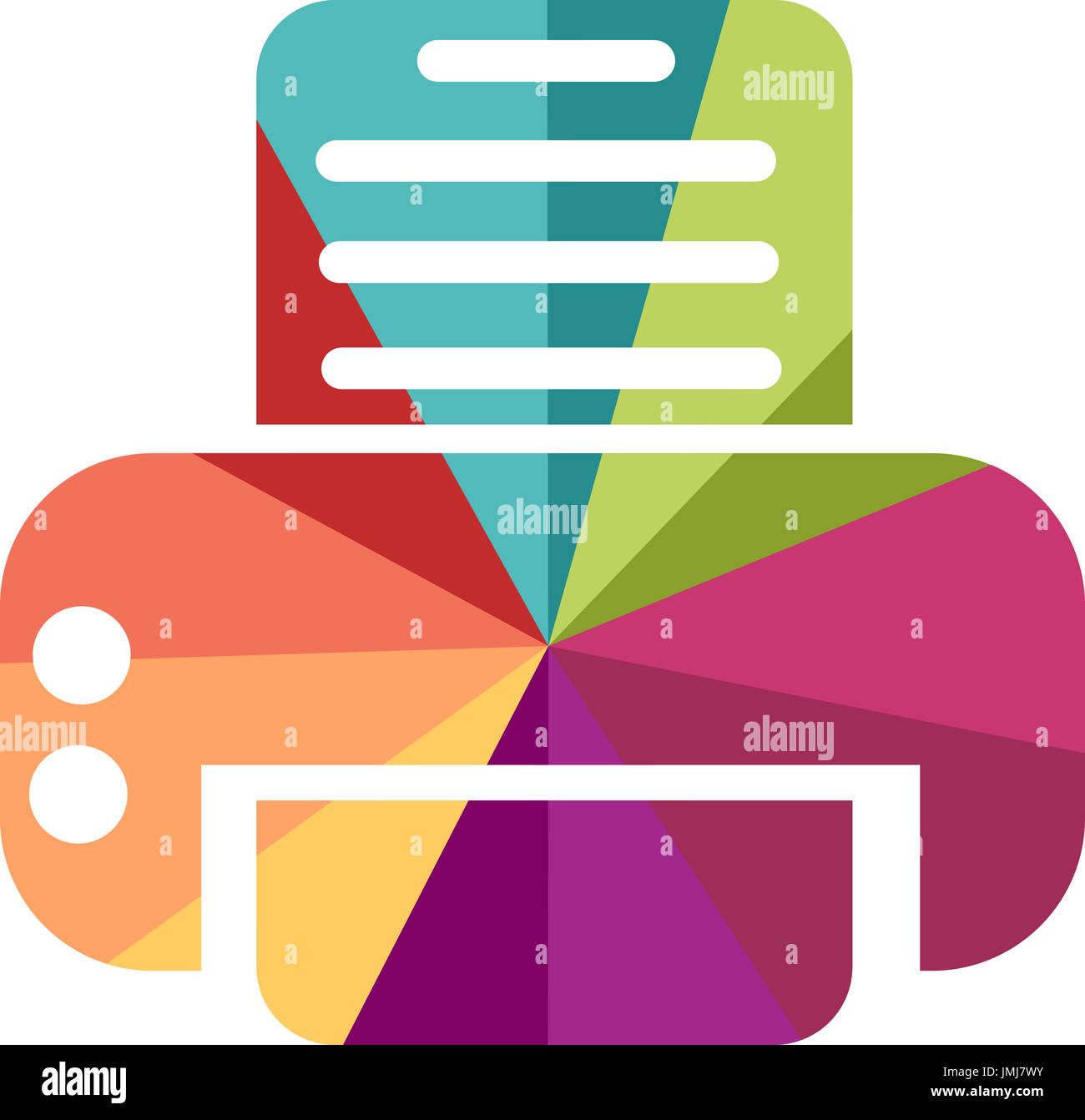 Colorful printer Icons Stock Photo - Alamy