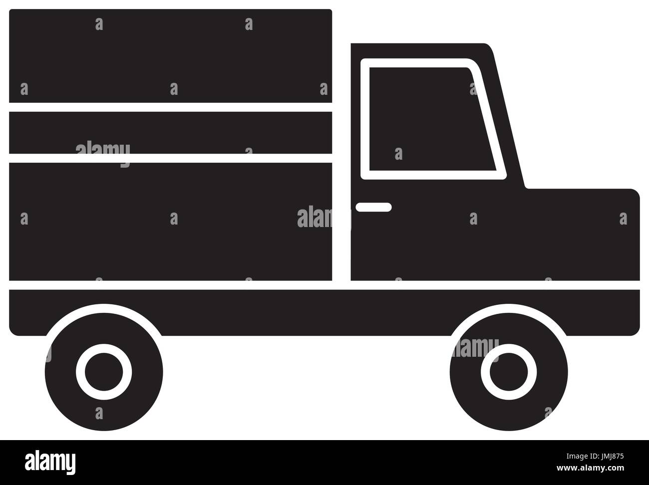 cargo truck icon over white background vector illustration Stock Vector ...