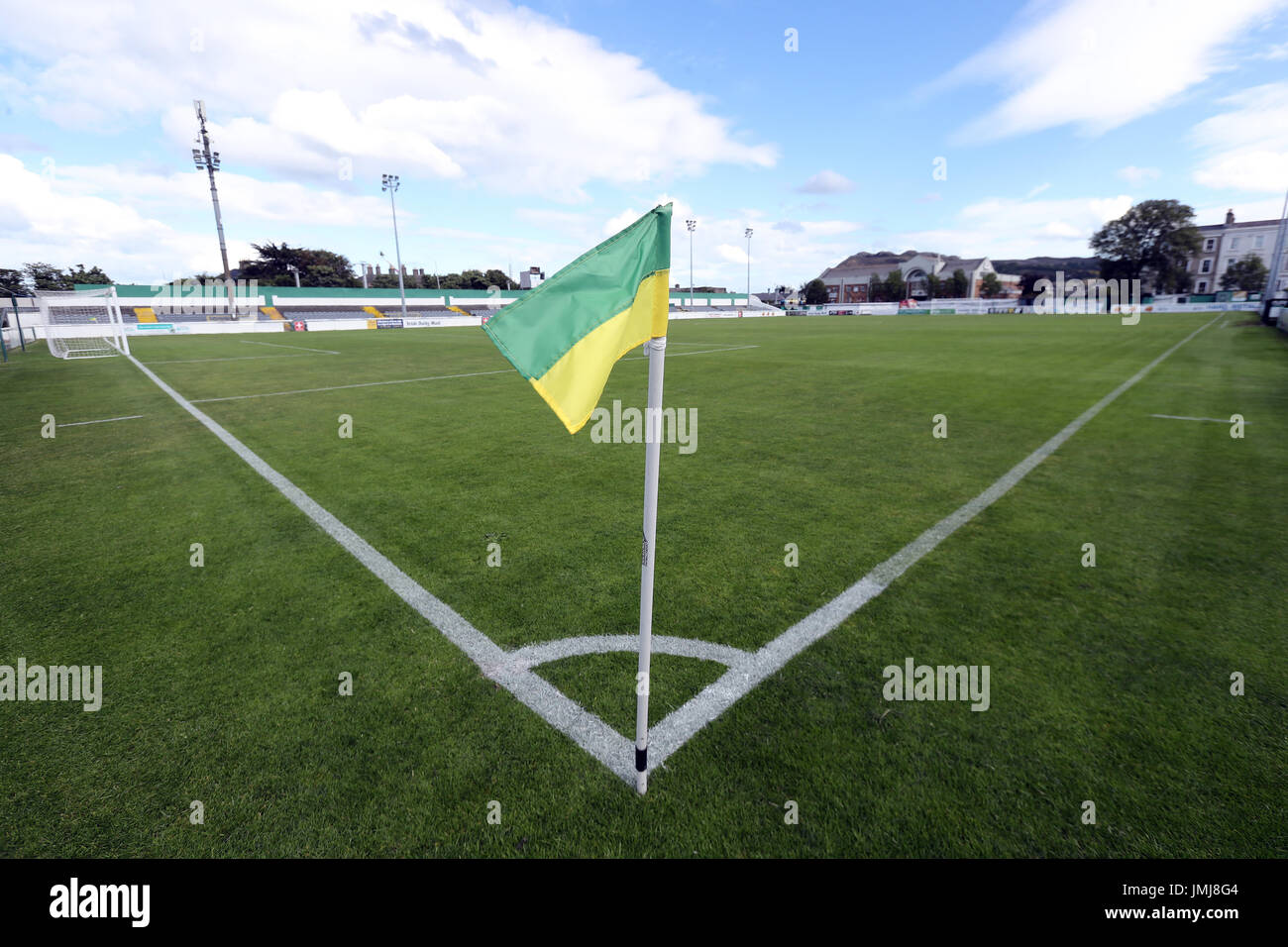 A general view of The Carlisle Grounds, home of Bray Wanderers football ...