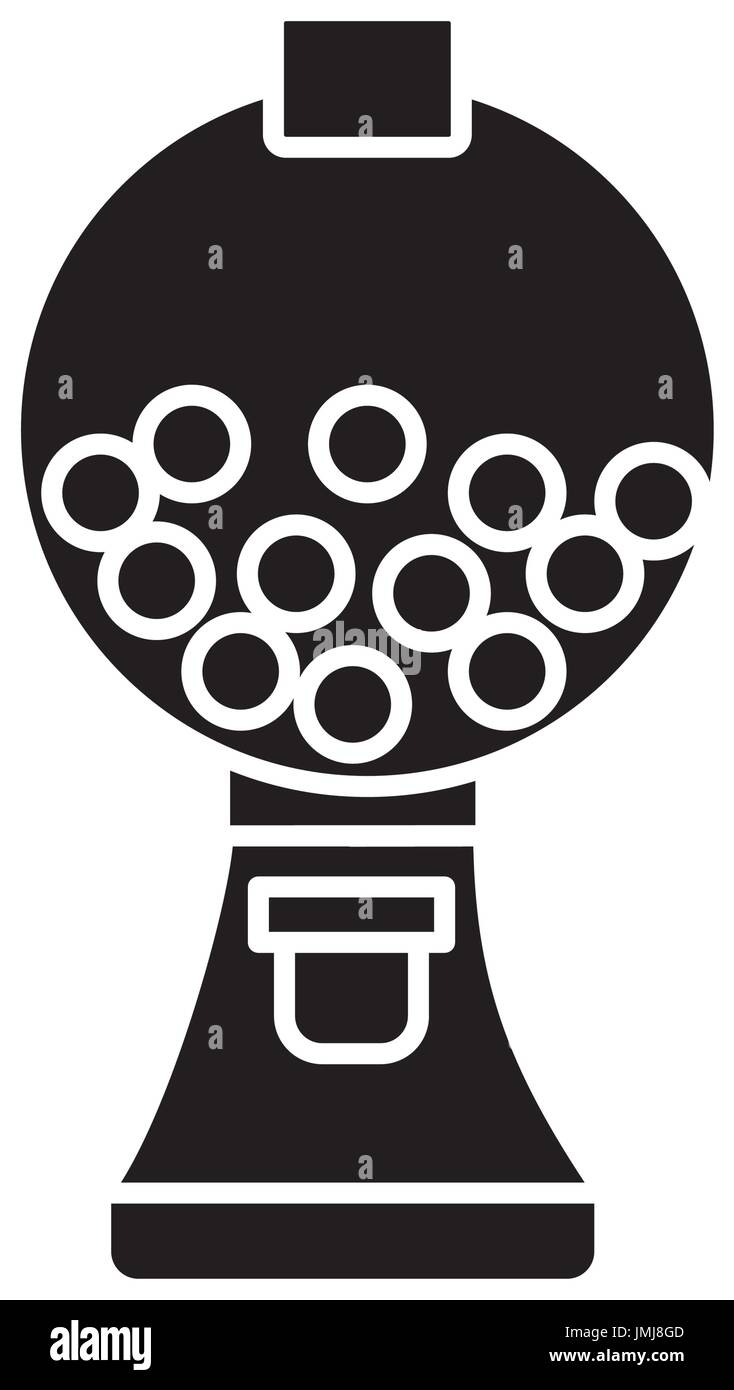 gumball machine icon over white background vector illustration Stock ...