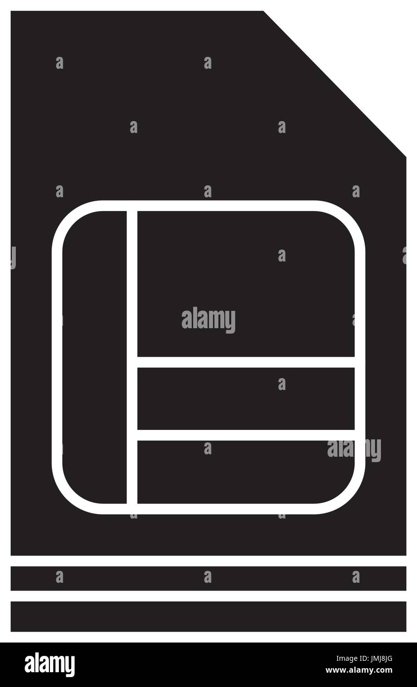 sim card icon over white background vector illustration Stock Vector ...