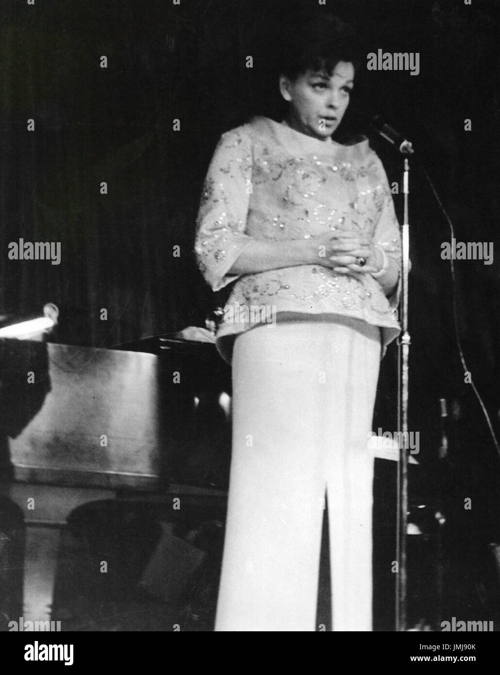 Judy Garland pictured at the Diplomat Hotel in Hollywood, Florida on ...