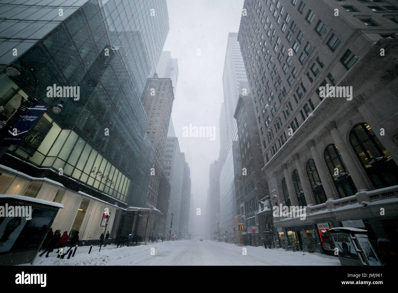 New York City NYC Empty Street during Storm Stock Photo - Alamy