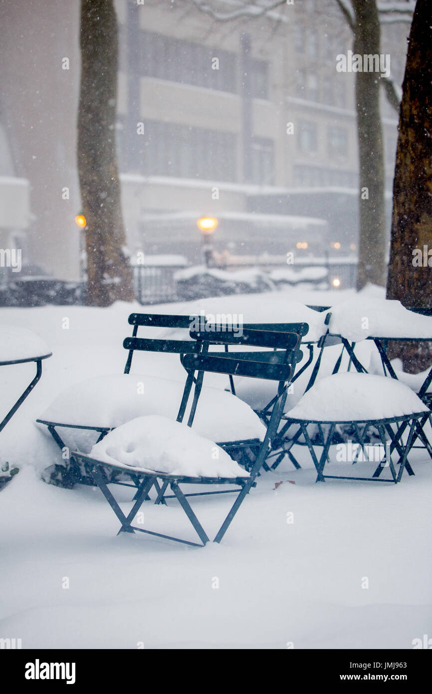 New York City NYC Empty Street during Storm Stock Photo - Alamy