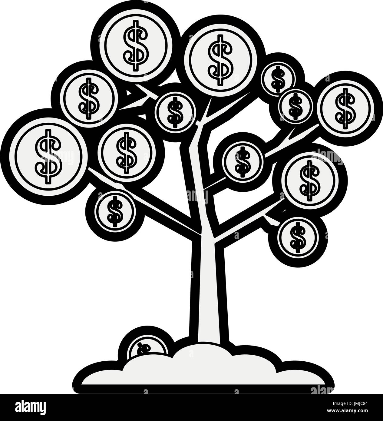 coins tree vector illustration Stock Vector Image & Art - Alamy