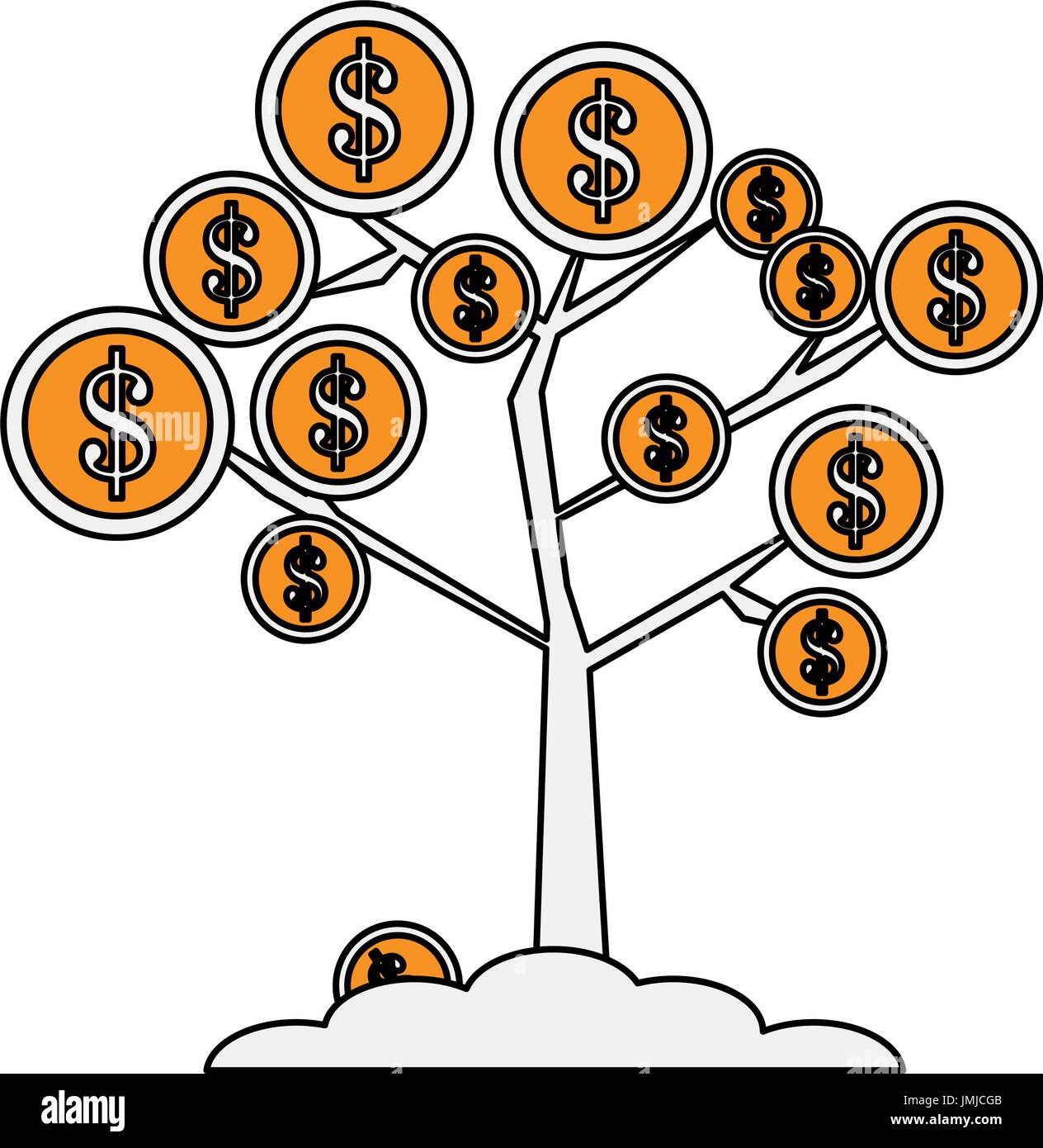 coins tree vector illustration Stock Vector Image & Art - Alamy