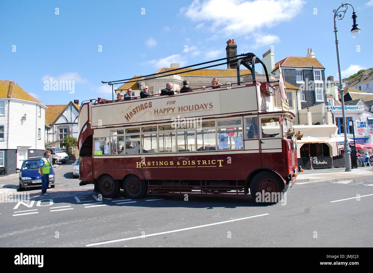 Happy Harold, a 1928 Guy BTX trolley bus, at the opening of the annual ...
