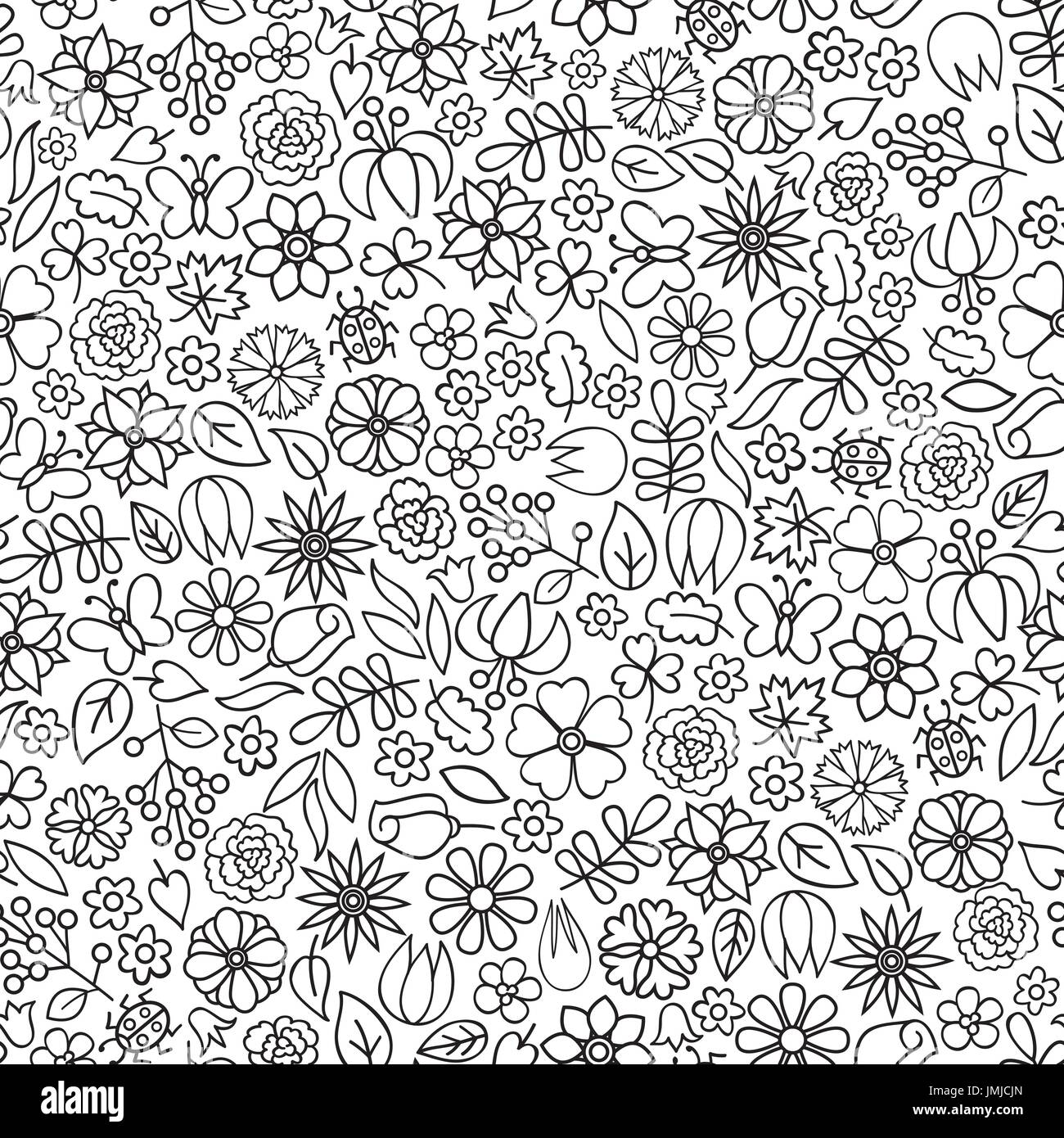 Flower Doodles Background