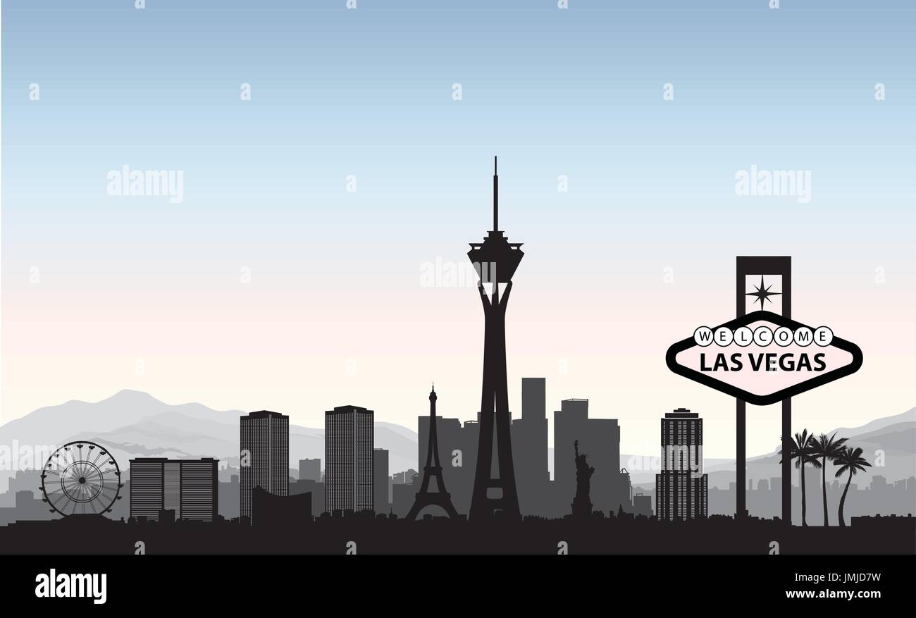 Las Vegas skyline. Travel american city landmark background. Urban ...