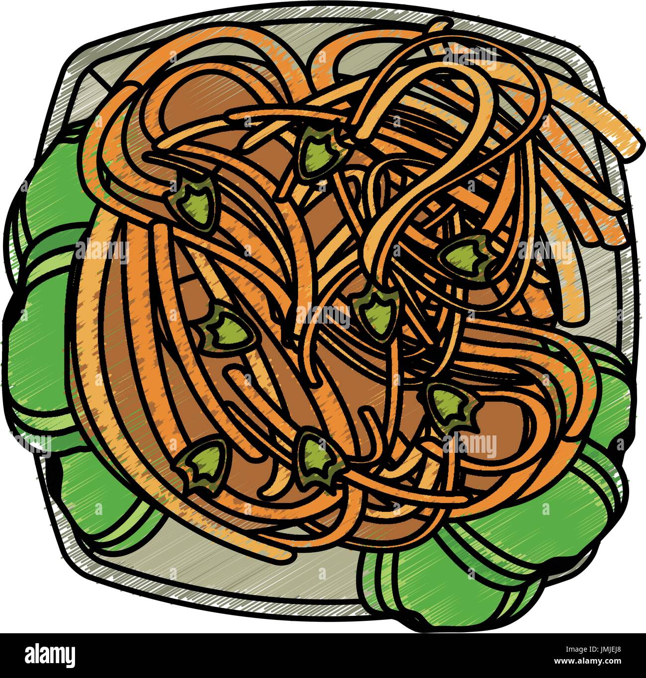 spaghetti vector illustration Stock Vector Image & Art - Alamy