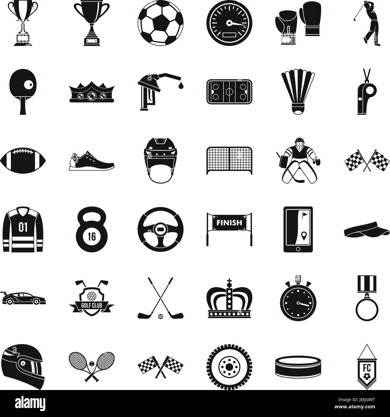 Achievement icons set, simple style Stock Vector Image & Art - Alamy