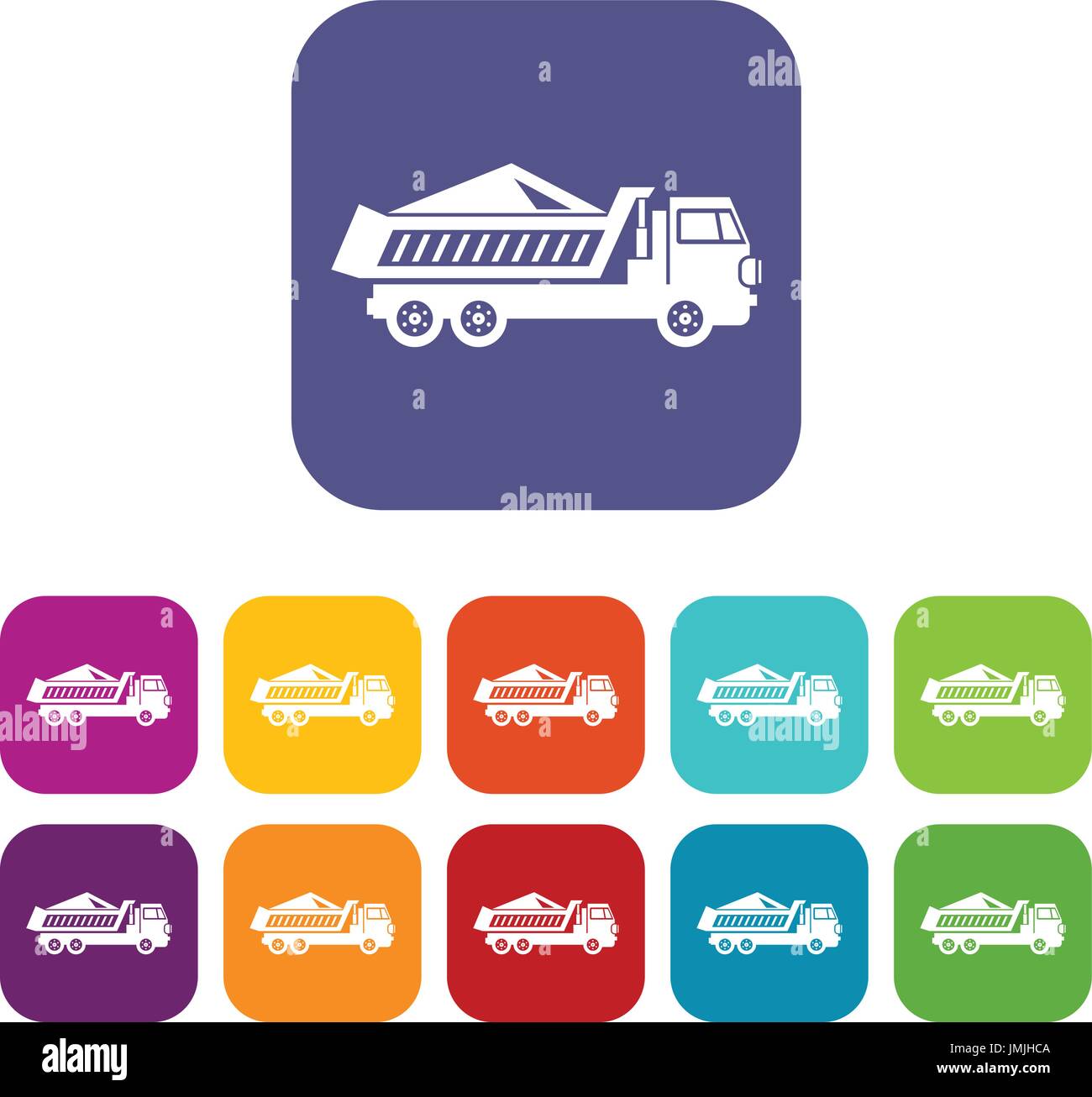 Dump track icons set Stock Vector Image & Art - Alamy