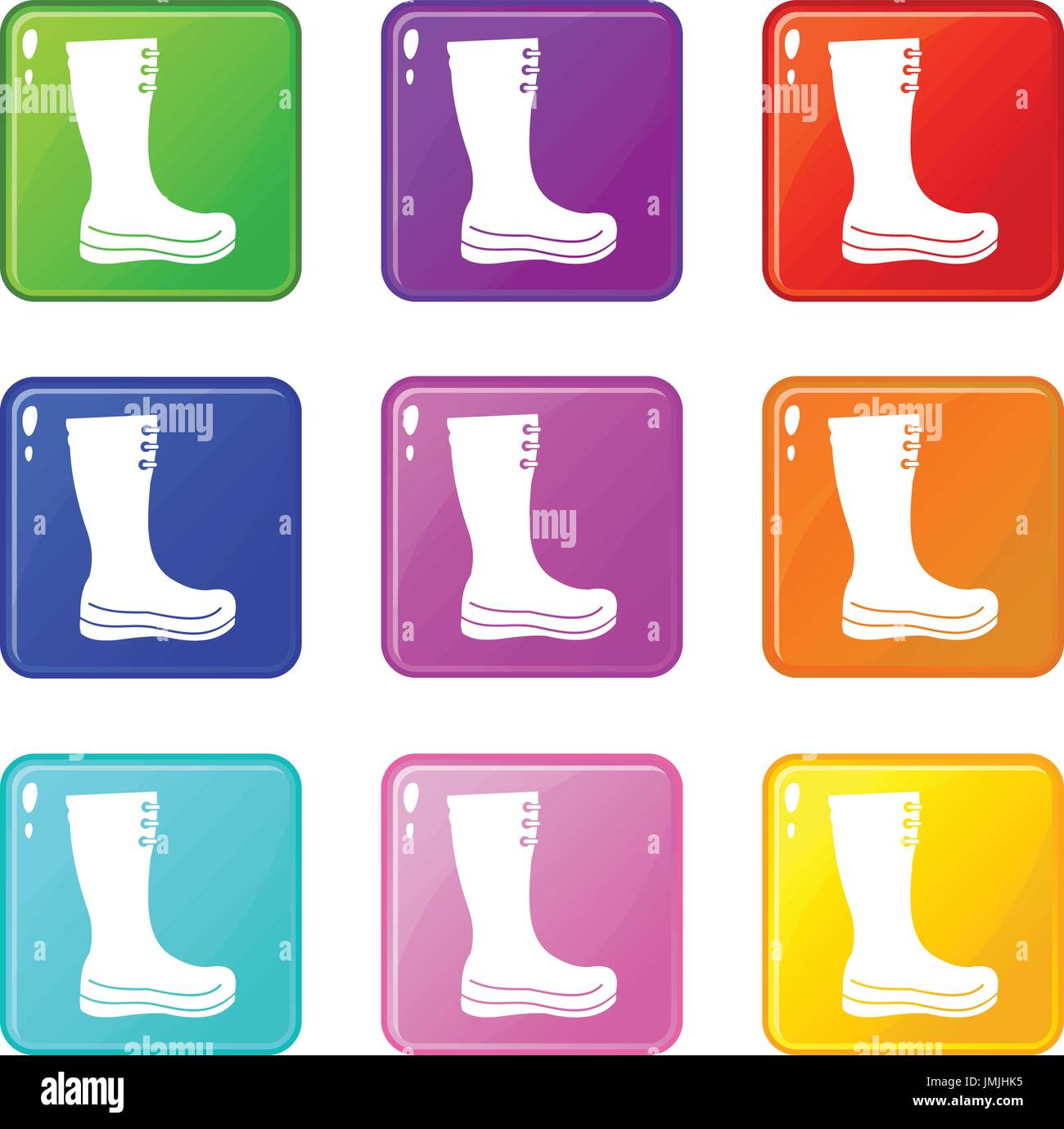 Rubber boots set 9 Stock Vector Image & Art - Alamy