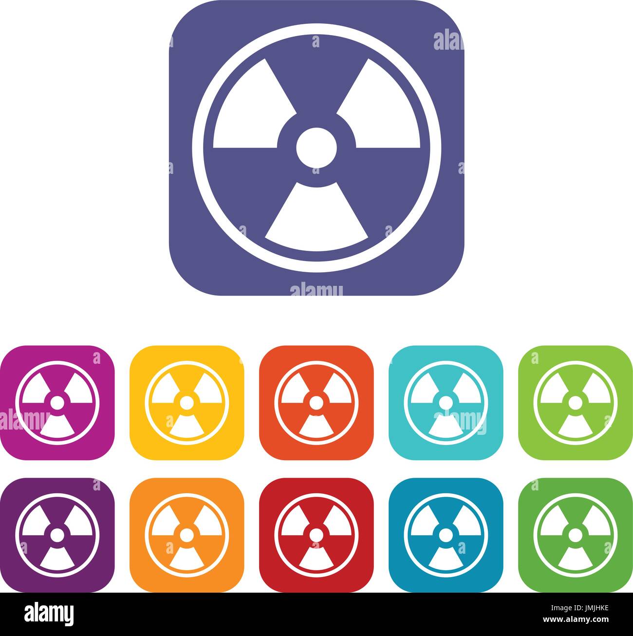 Danger nuclear icons set Stock Vector Image & Art - Alamy