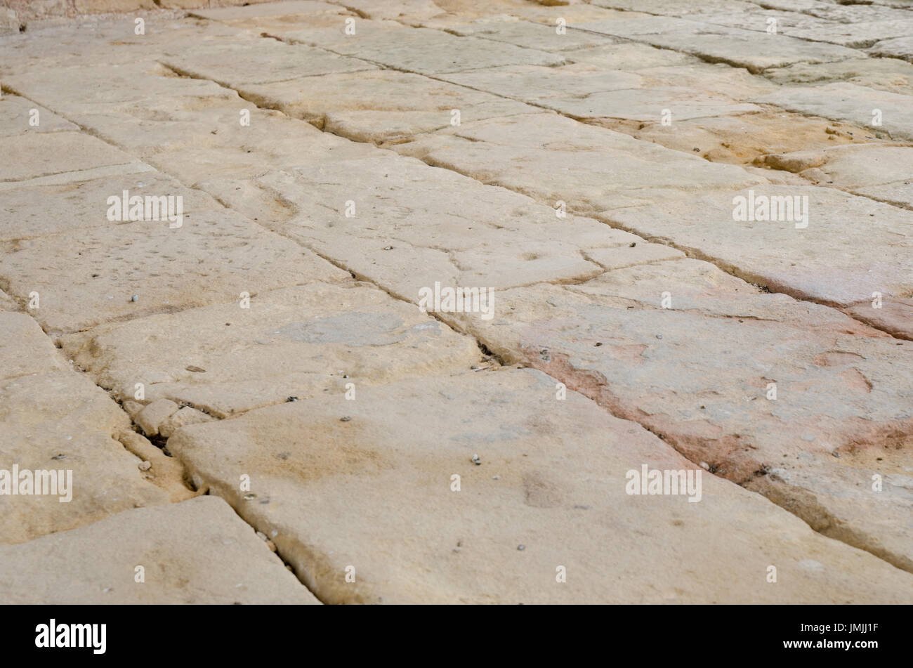 Large stone block floor in medieval building Stock Photo - Alamy