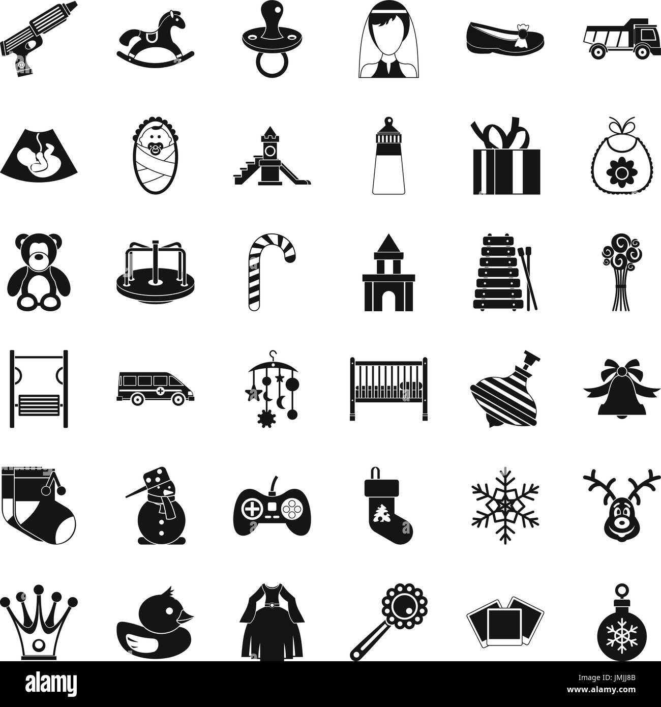 Children icons set, simple style Stock Vector Image & Art - Alamy