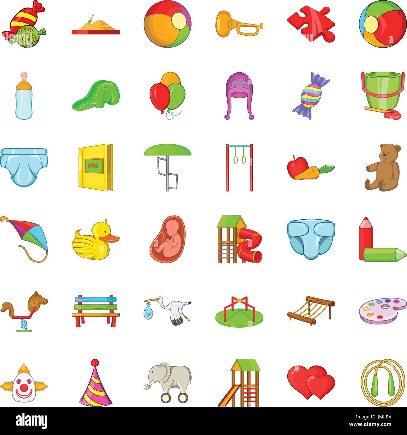 Baby icons set, cartoon style Stock Vector Image & Art - Alamy