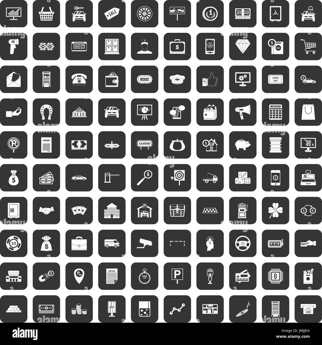 100 coin icons set black Stock Vector Image & Art - Alamy