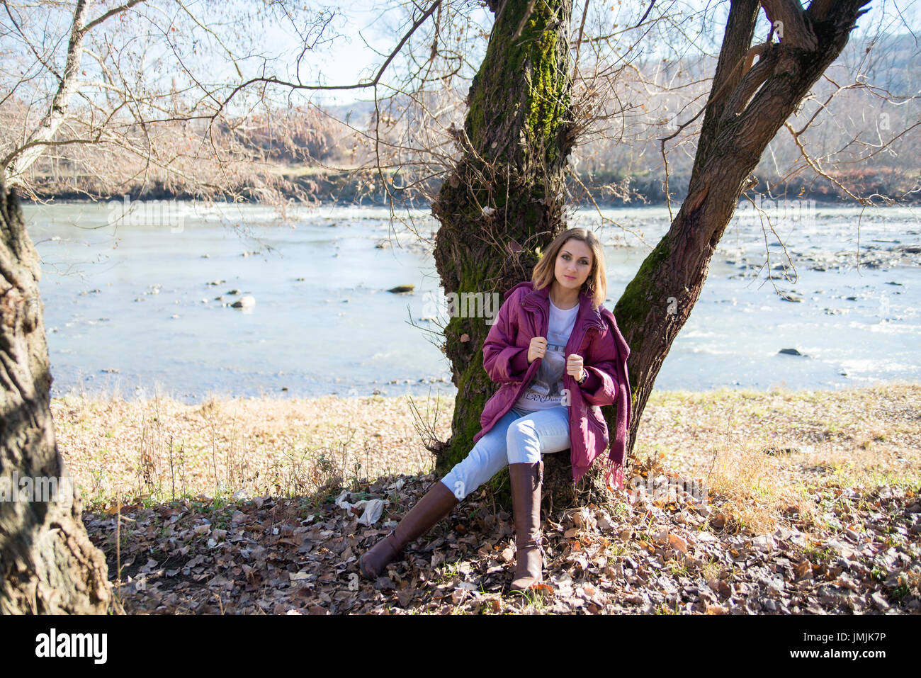 Portrait of the affable and young girl Stock Photo - Alamy