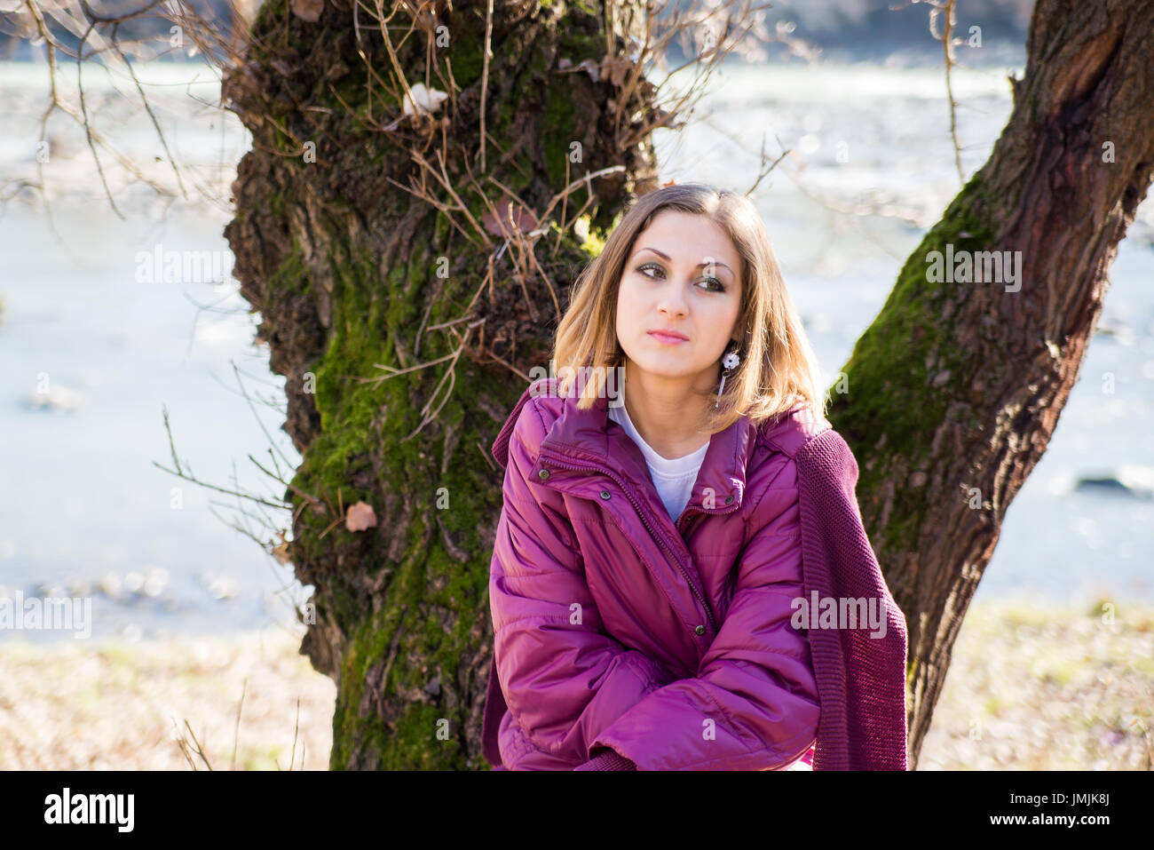 Portrait of the affable and young girl Stock Photo - Alamy