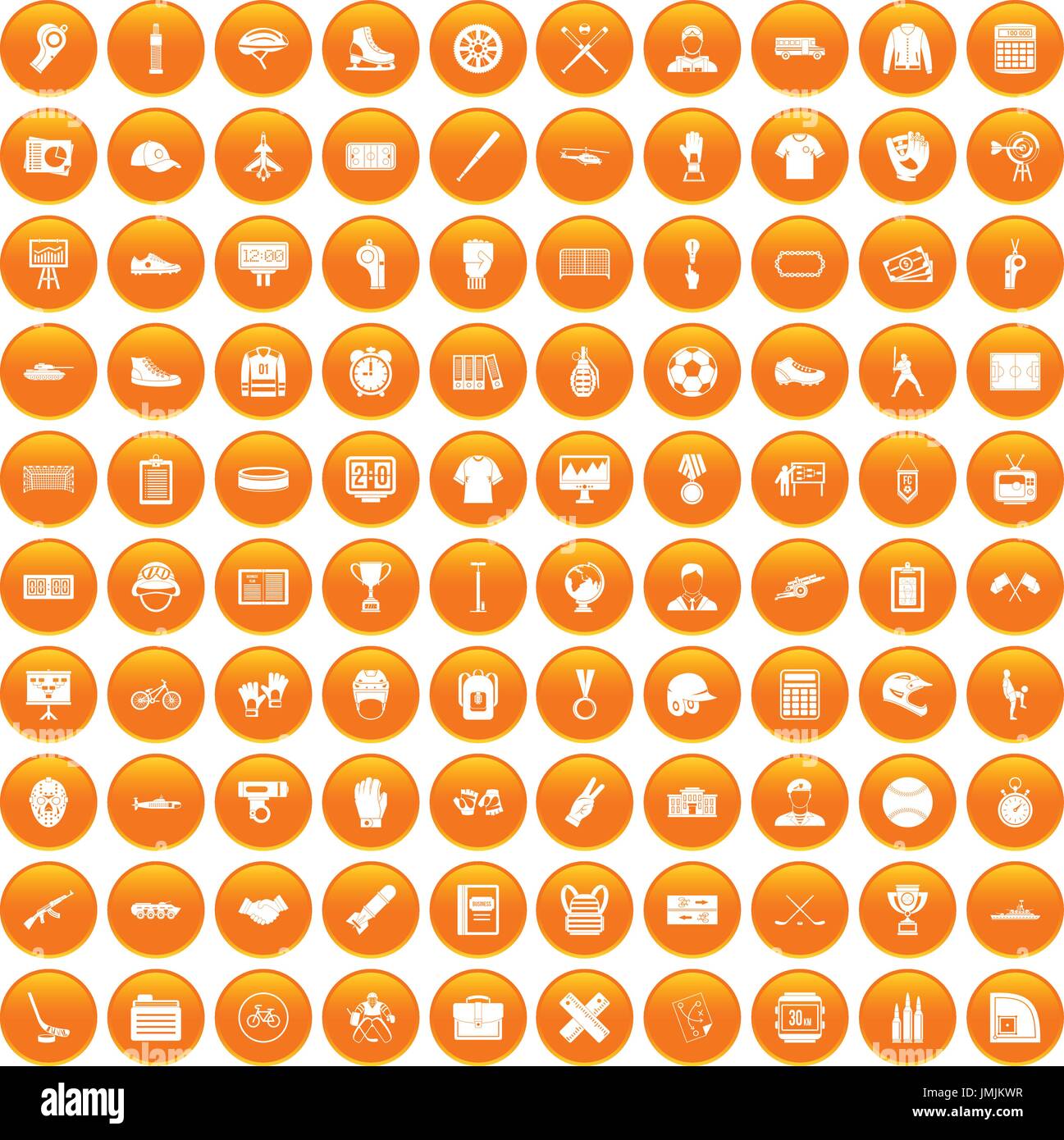 100 mens team icons set orange Stock Vector Image & Art - Alamy