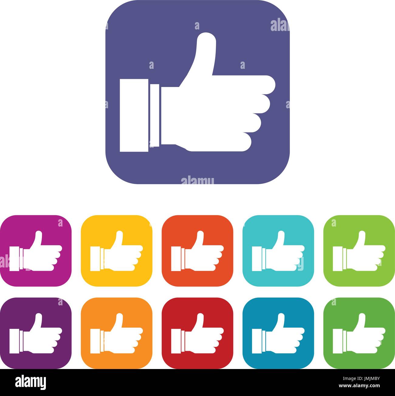 Thumb up sign icons set Stock Vector Image & Art - Alamy
