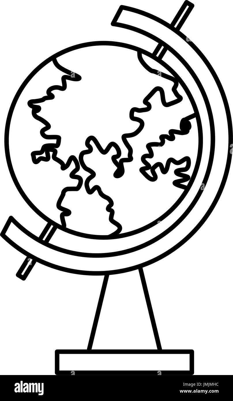 school globe map geography navigation study Stock Vector Image & Art ...