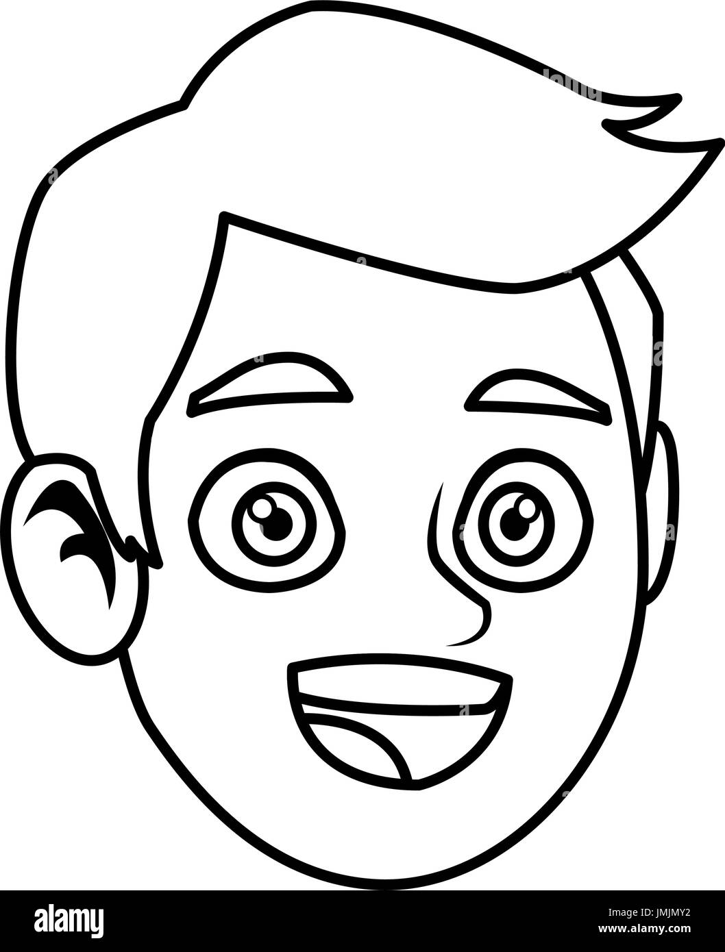 young boy smiling portrait head male Stock Vector Image & Art - Alamy