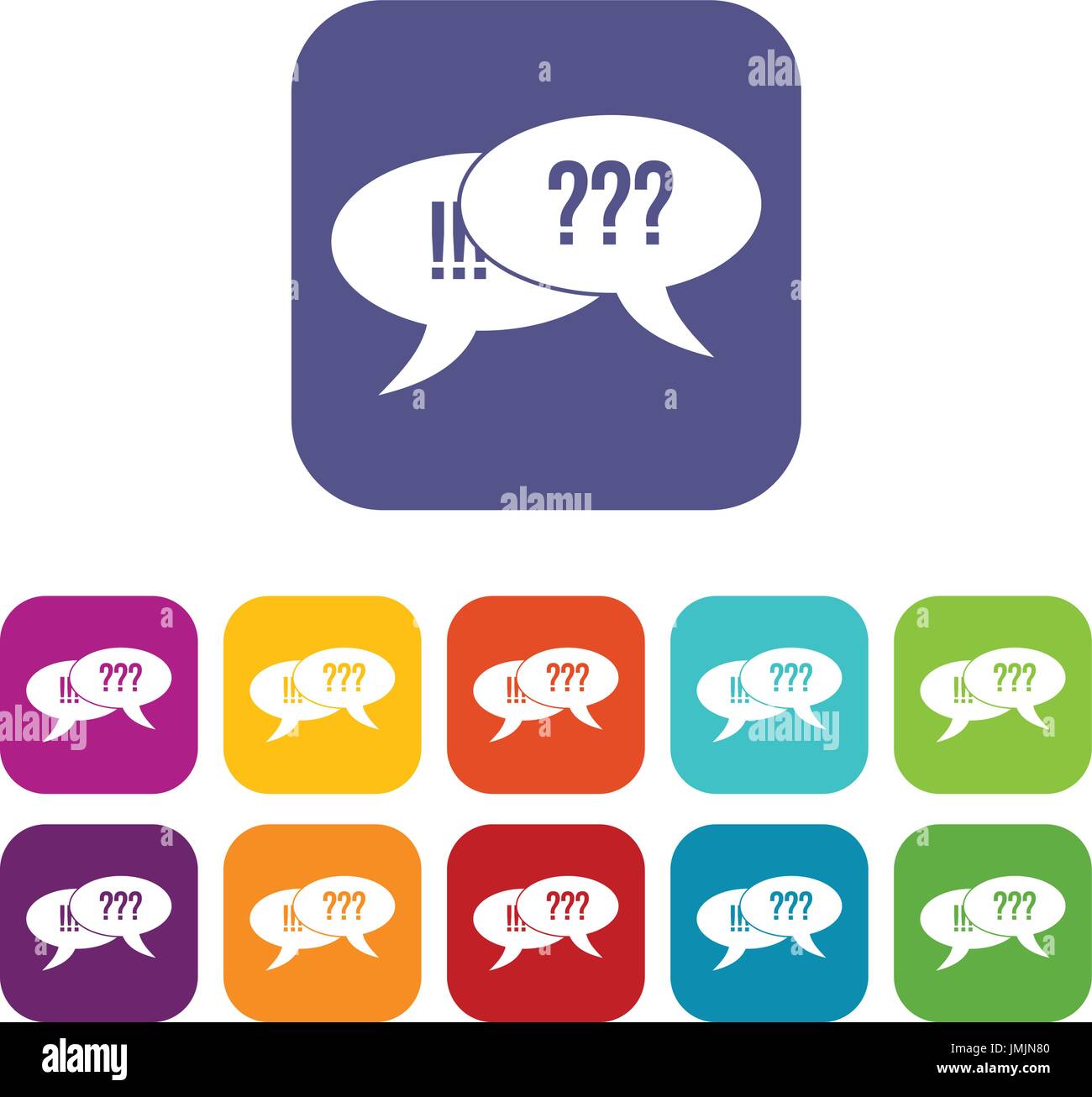 Question and exclamation icons set Stock Vector Image & Art - Alamy