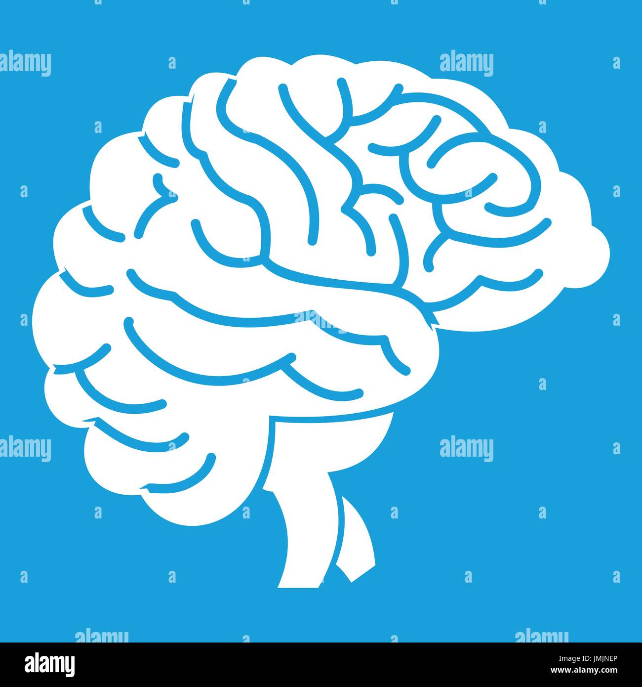 Brain icon white Stock Vector Image & Art - Alamy