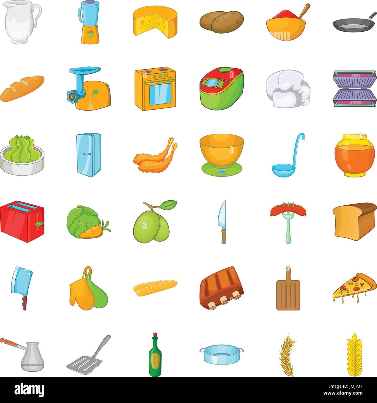 Bakery cooking icons set, cartoon style Stock Vector Image & Art - Alamy