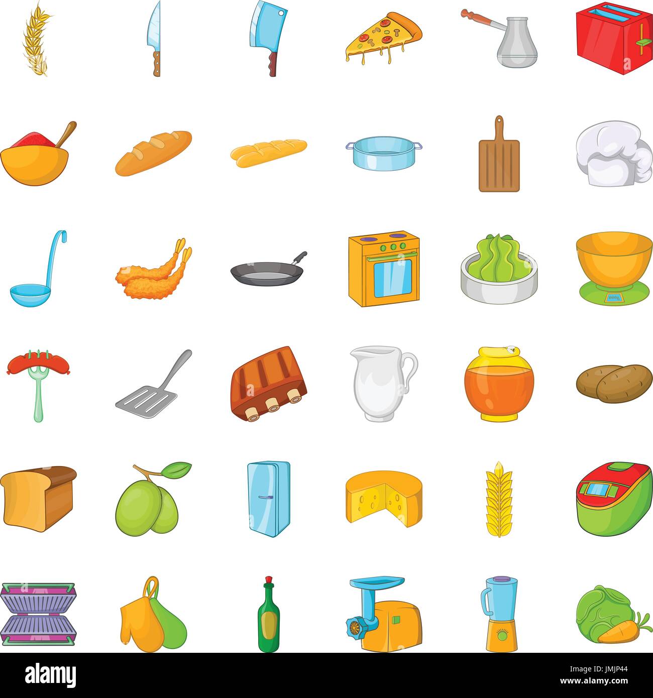 Kitchen cooking icons set, cartoon style Stock Vector Image & Art - Alamy
