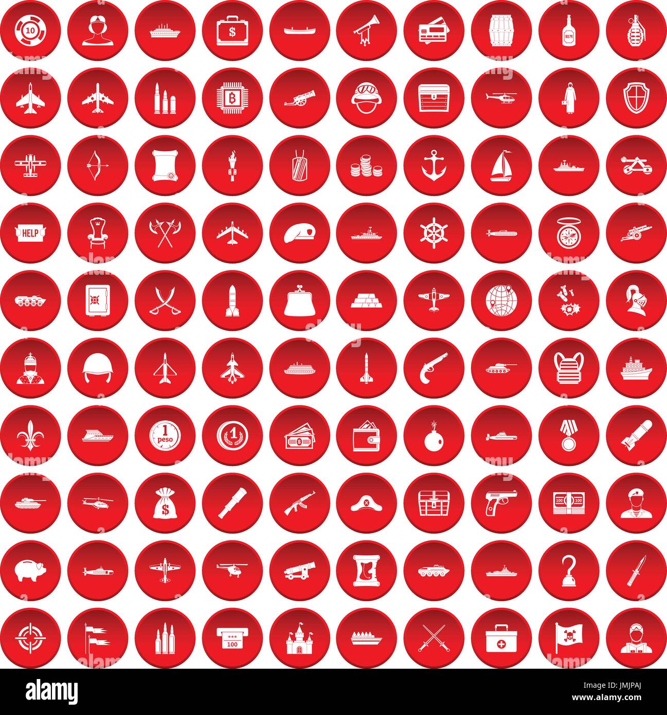 100 combat vehicles icons set red Stock Vector Image & Art - Alamy