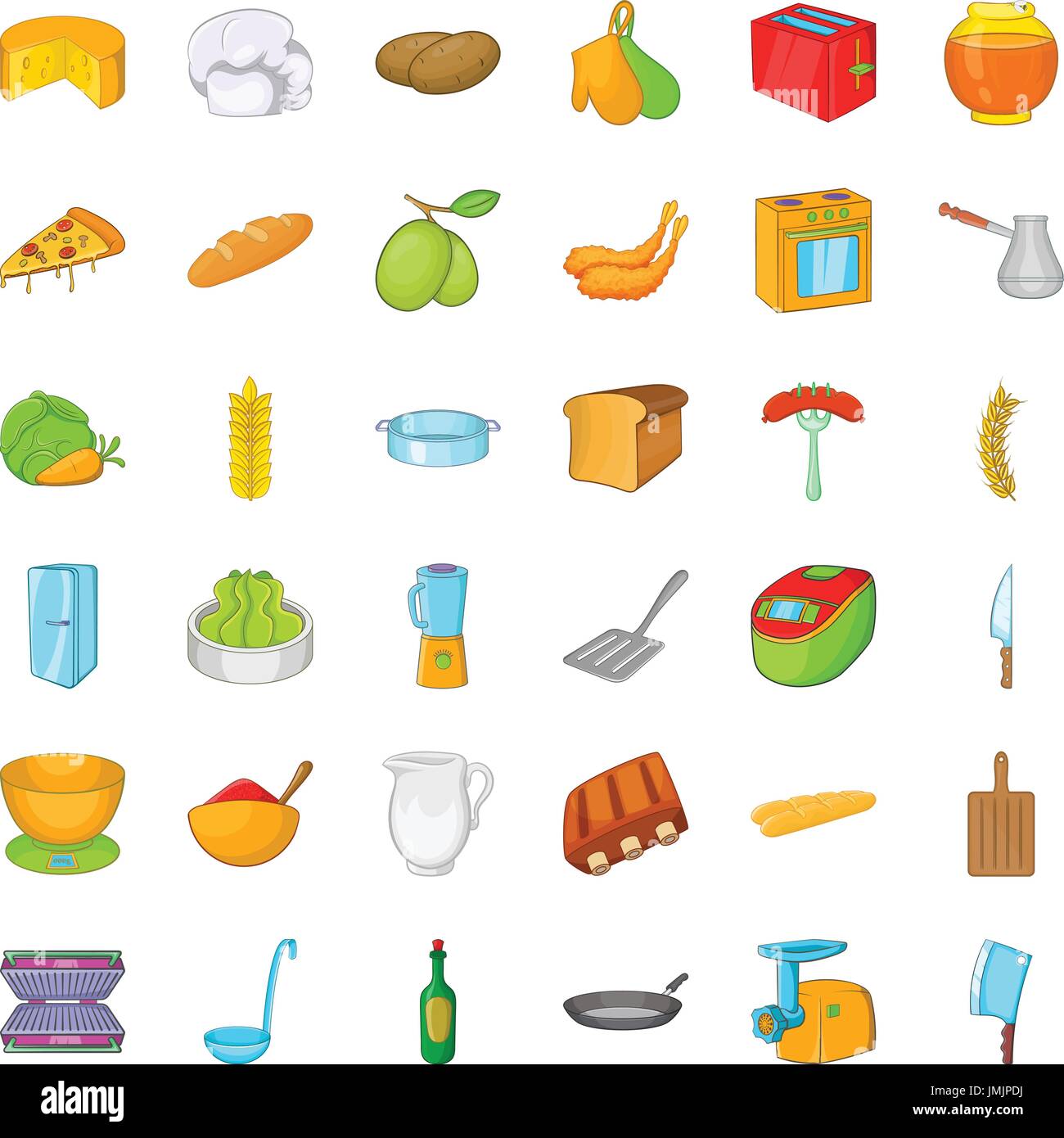 Chef icons set, cartoon style Stock Vector Image & Art - Alamy