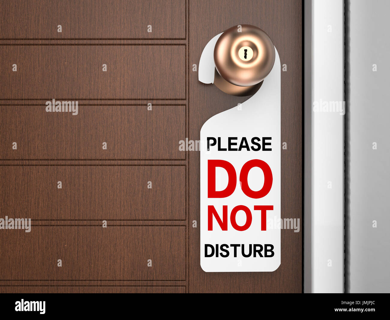do not disturb sign hanging on door Stock Photo - Alamy