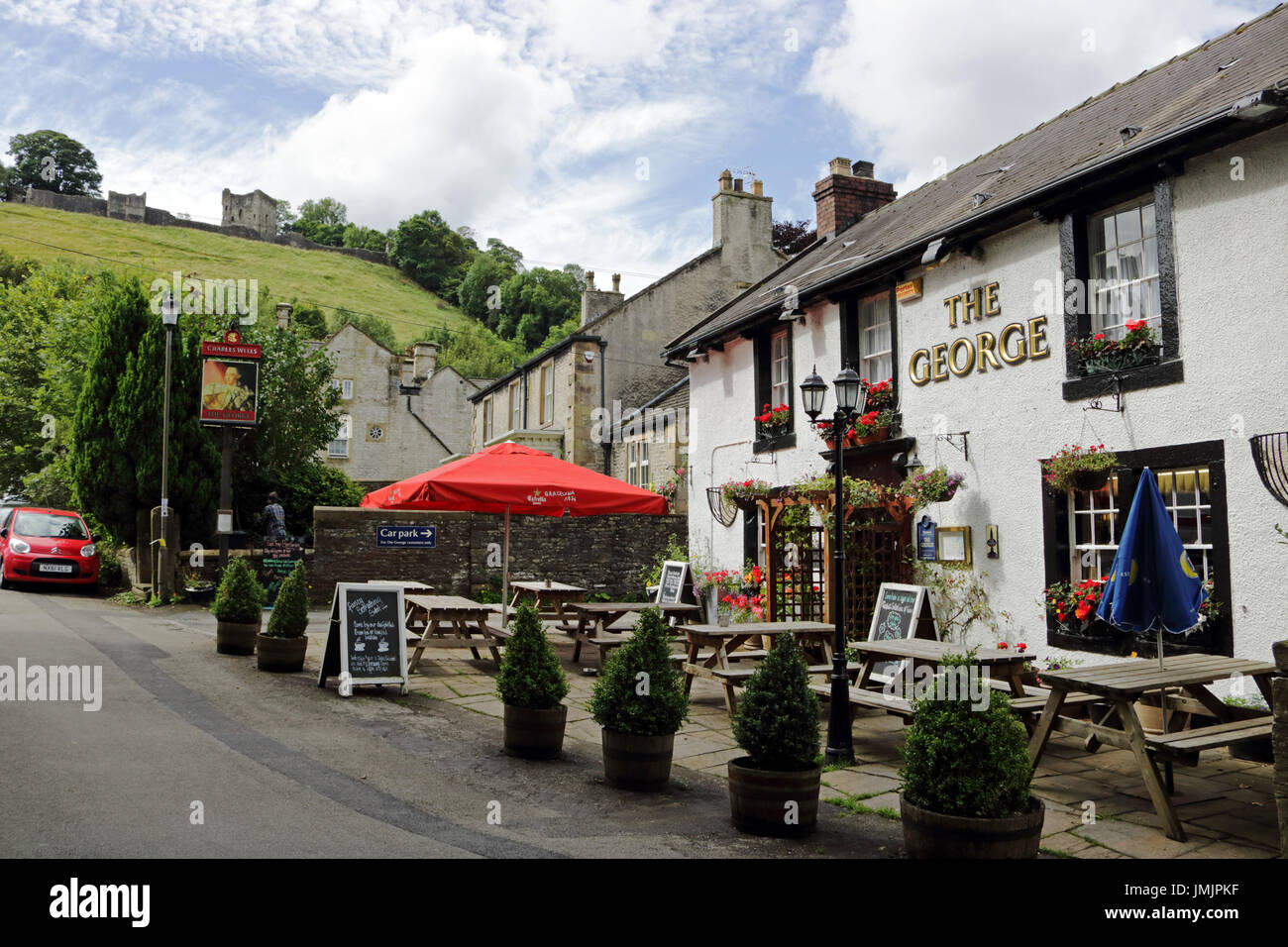 Castleton in the Peak District National Park, Derbyshire, UK Stock ...