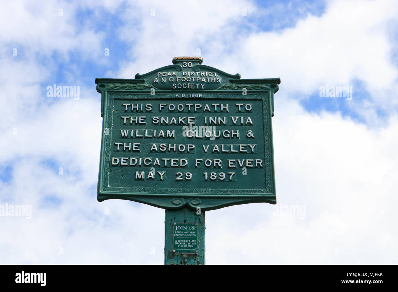 Snake Path route of the mass trespass right to roam near Hayfield in ...