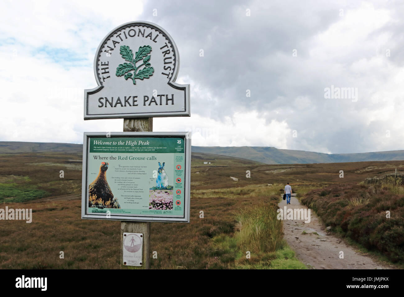 Snake Path route of the mass trespass right to roam near Hayfield in ...