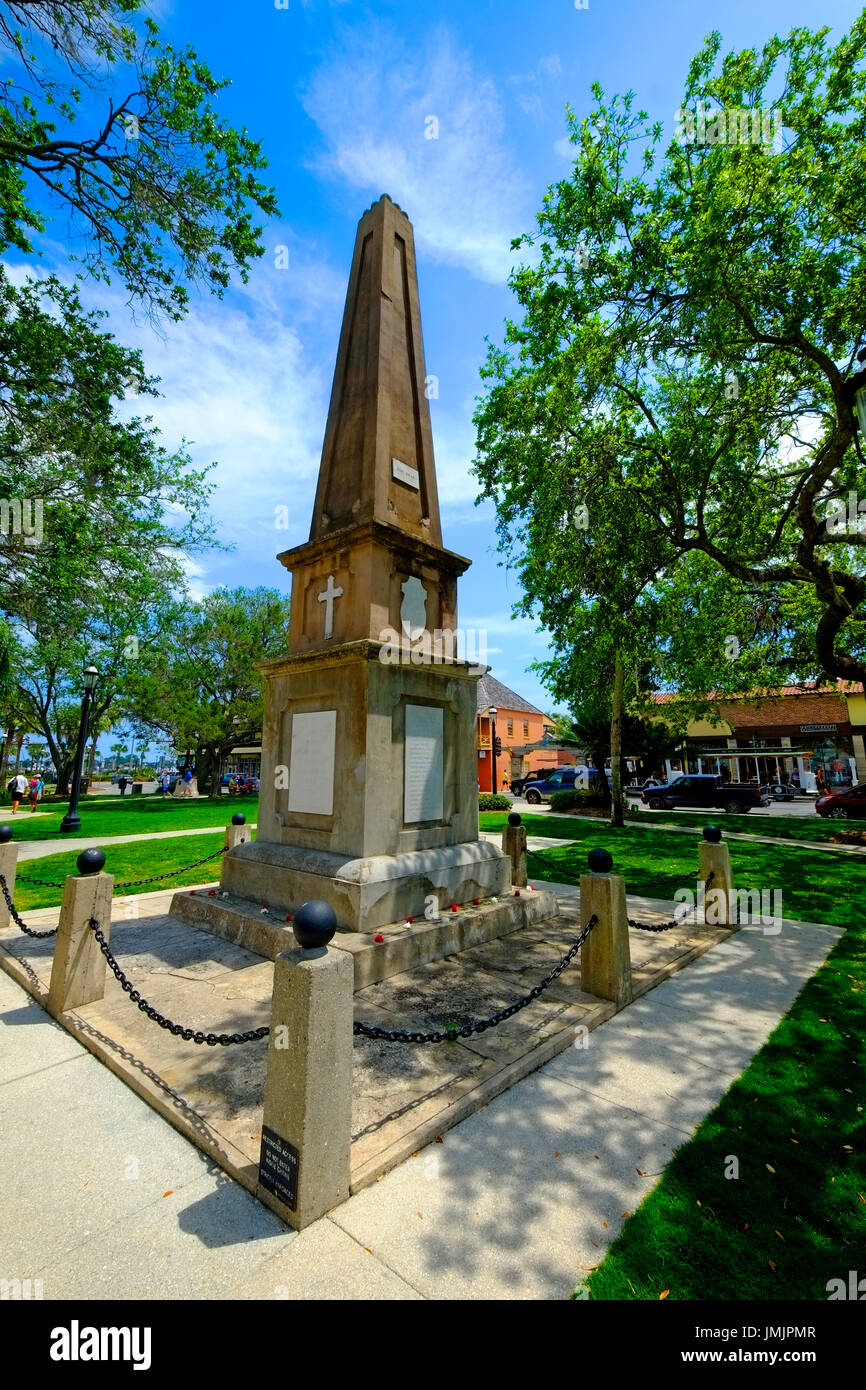 Canon and Confederate Memorial Obelisk on the Plaza de la Constitucion ...