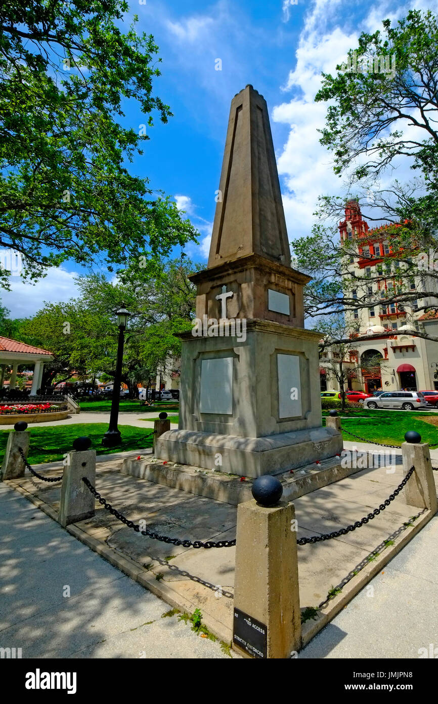 Canon and Confederate Memorial Obelisk on the Plaza de la Constitucion ...