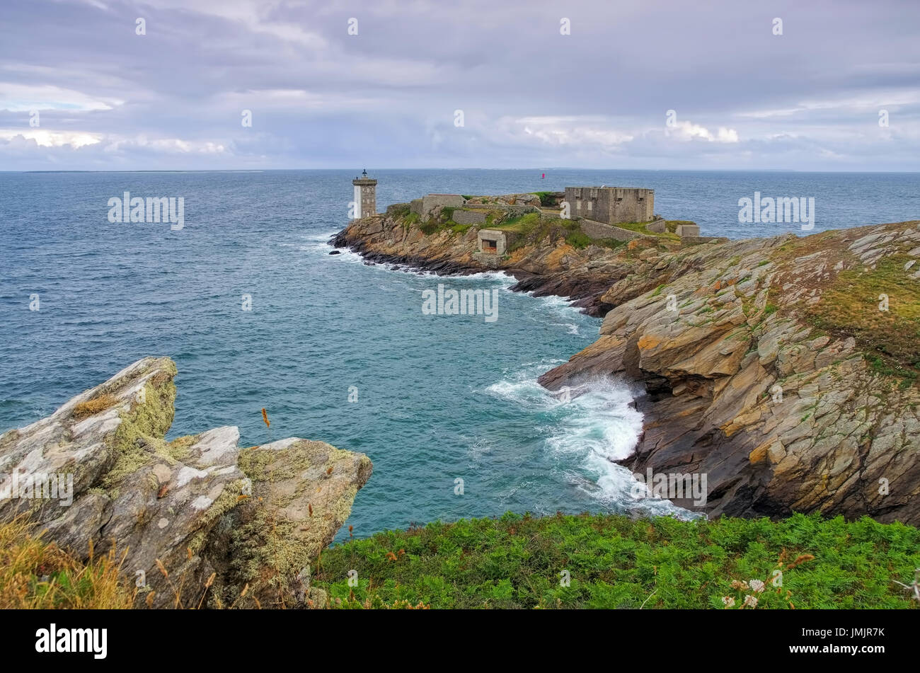 Kermorvan lighthouse in Brittany, France Stock Photo - Alamy