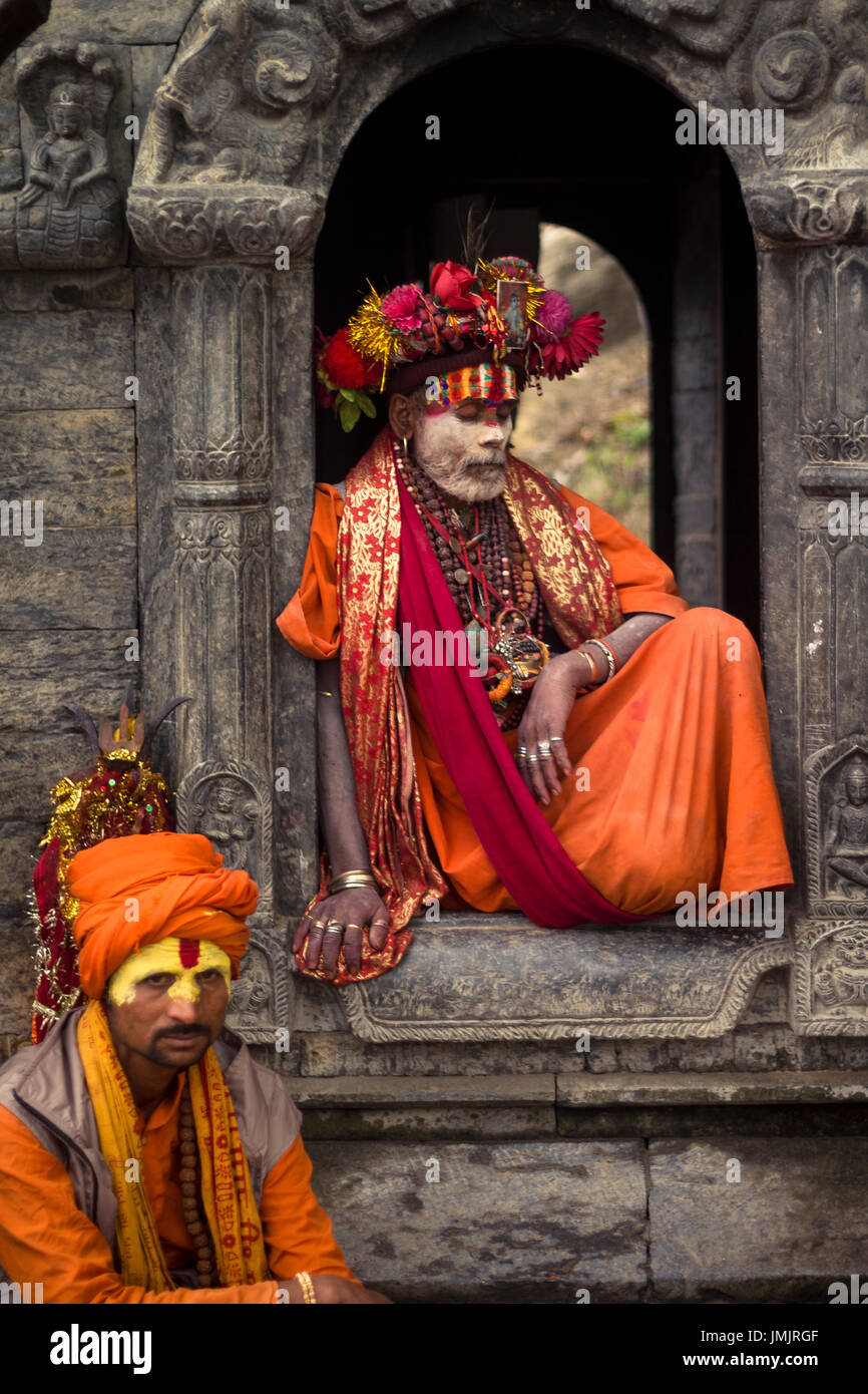 decorated indian saint Stock Photo - Alamy