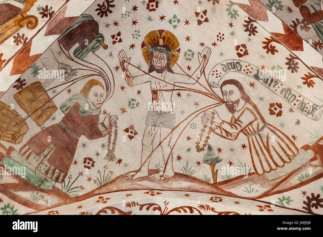 Danish medieval fresco from the 16th century in the 14th century late ...