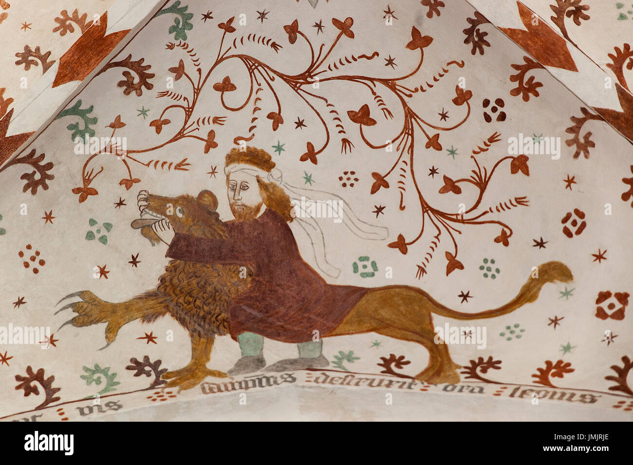 Danish medieval fresco from the 16th century in the 14th century late ...