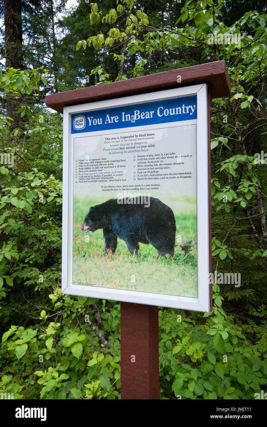 Bear warning sign, canada hi-res stock photography and images - Alamy