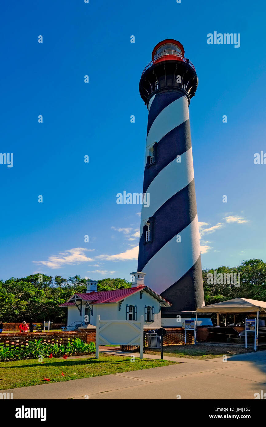 The St Augustine Light house at the Historic St. Augustine Florida the ...
