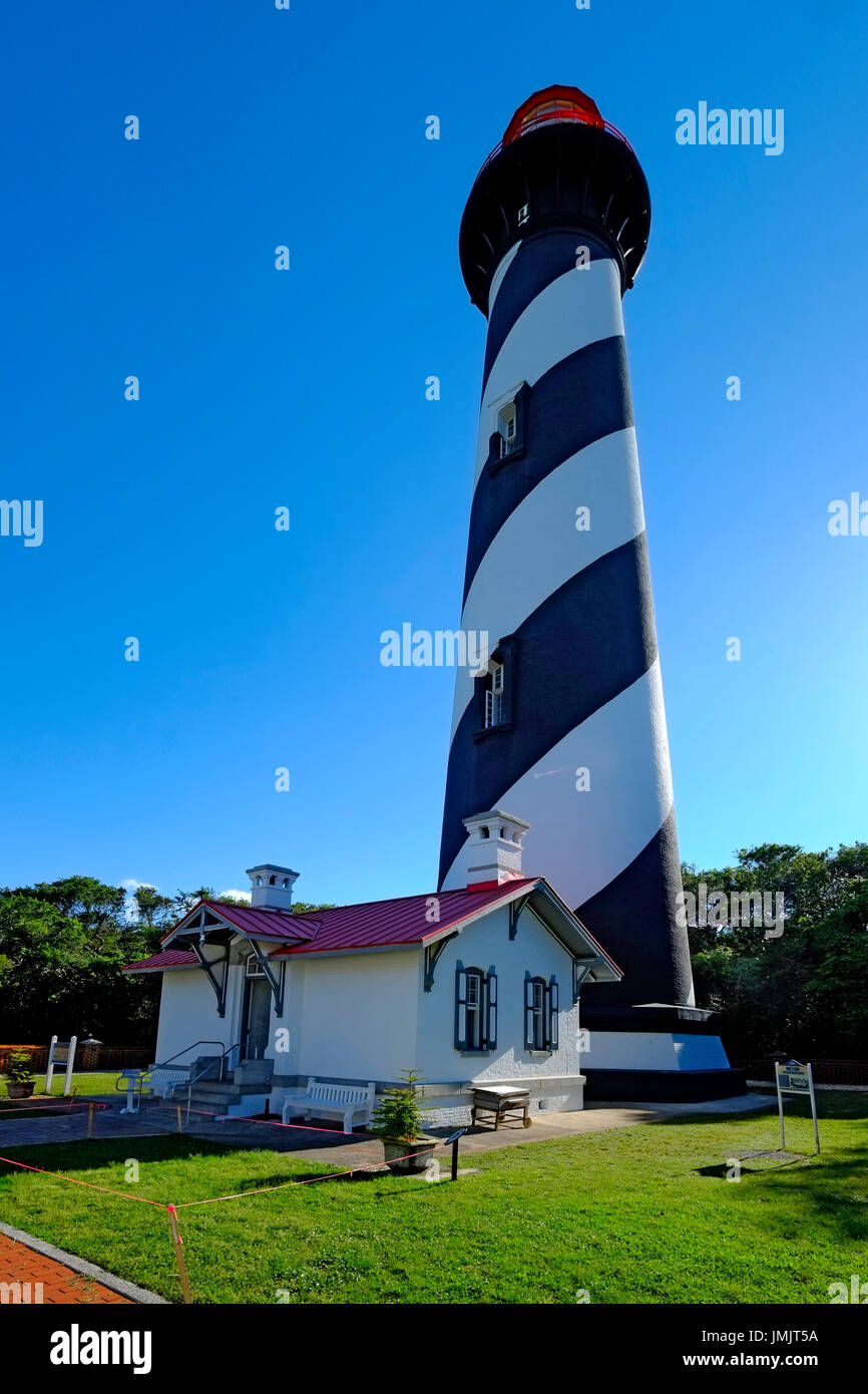 The St Augustine Light house at the Historic St. Augustine Florida the ...