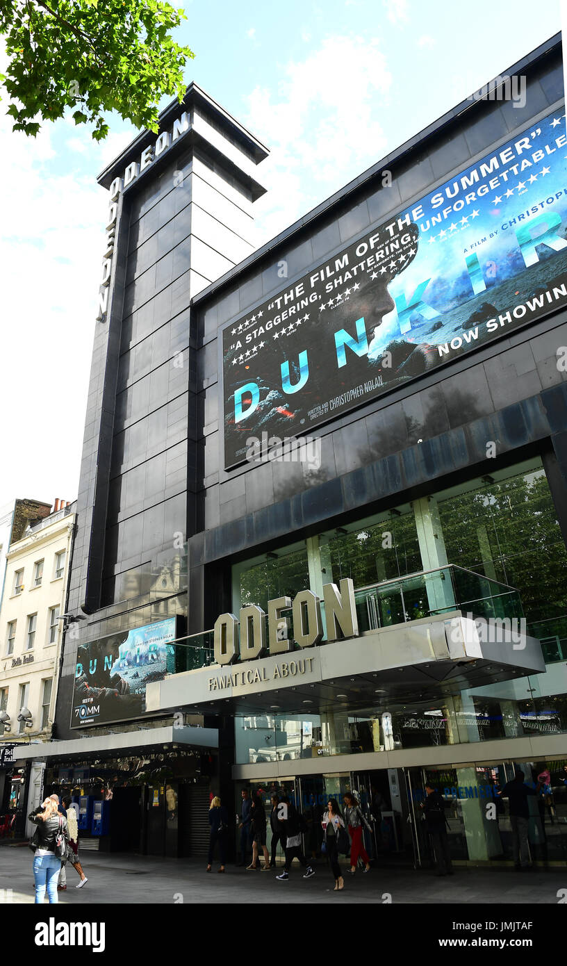 General View of The Odeon cinema in Leicester Square, London. PRESS ...