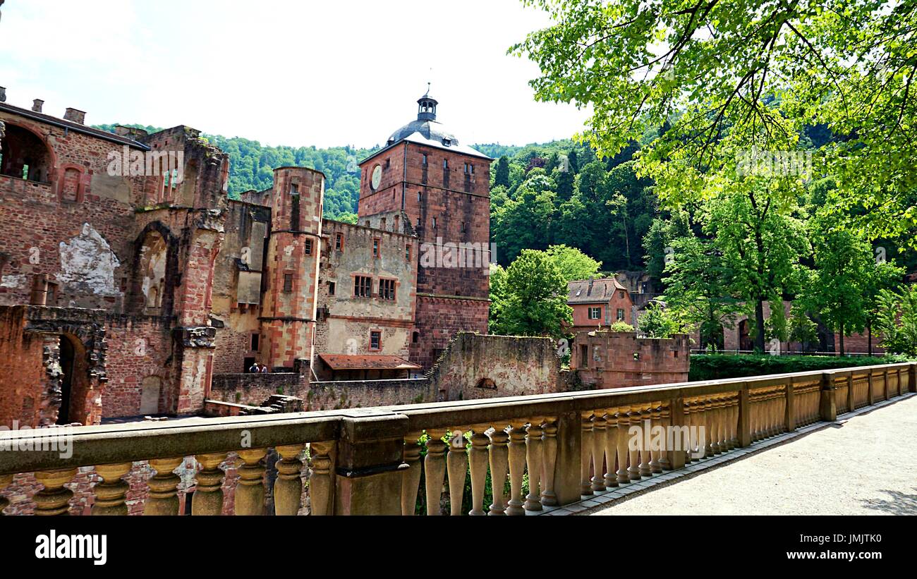 Beautiful ruins of Heidelberg Castle in Heidelberg, Germany Stock Photo ...